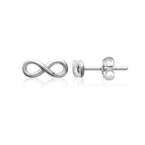 Ohrringe Ohrstecker Infinity Symbol Unendlichkeit Silber – Elise & moi